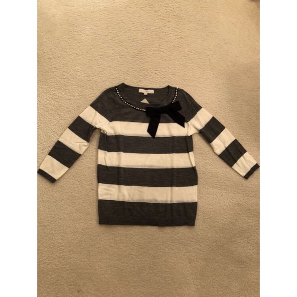 LOFT | Sweaters | Loft Rhinestone Bow Sweater Petite Small Nwt | Poshmark